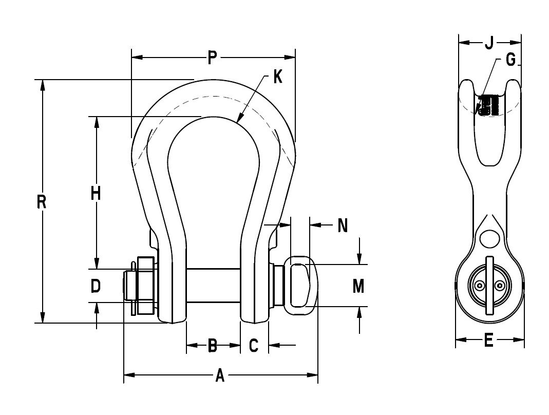 GRILLETE CUERPO ANCHO CON SISTEMA EASY-LOC G-2160E - CYESA